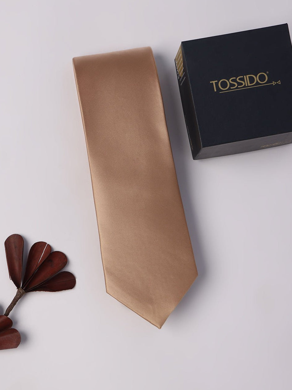 Classic Gold Satin Twill Necktie
