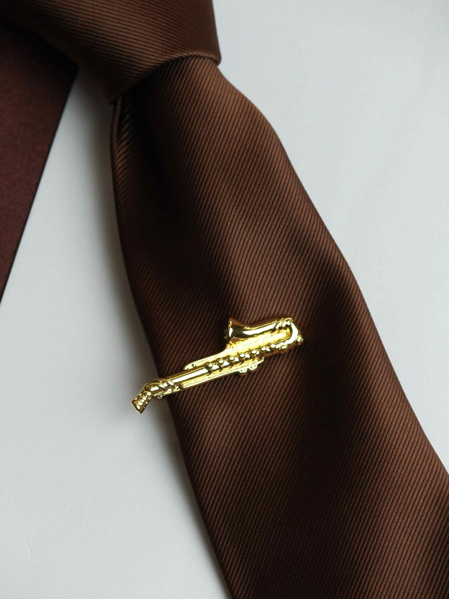 Golden Saxophone Tie bar