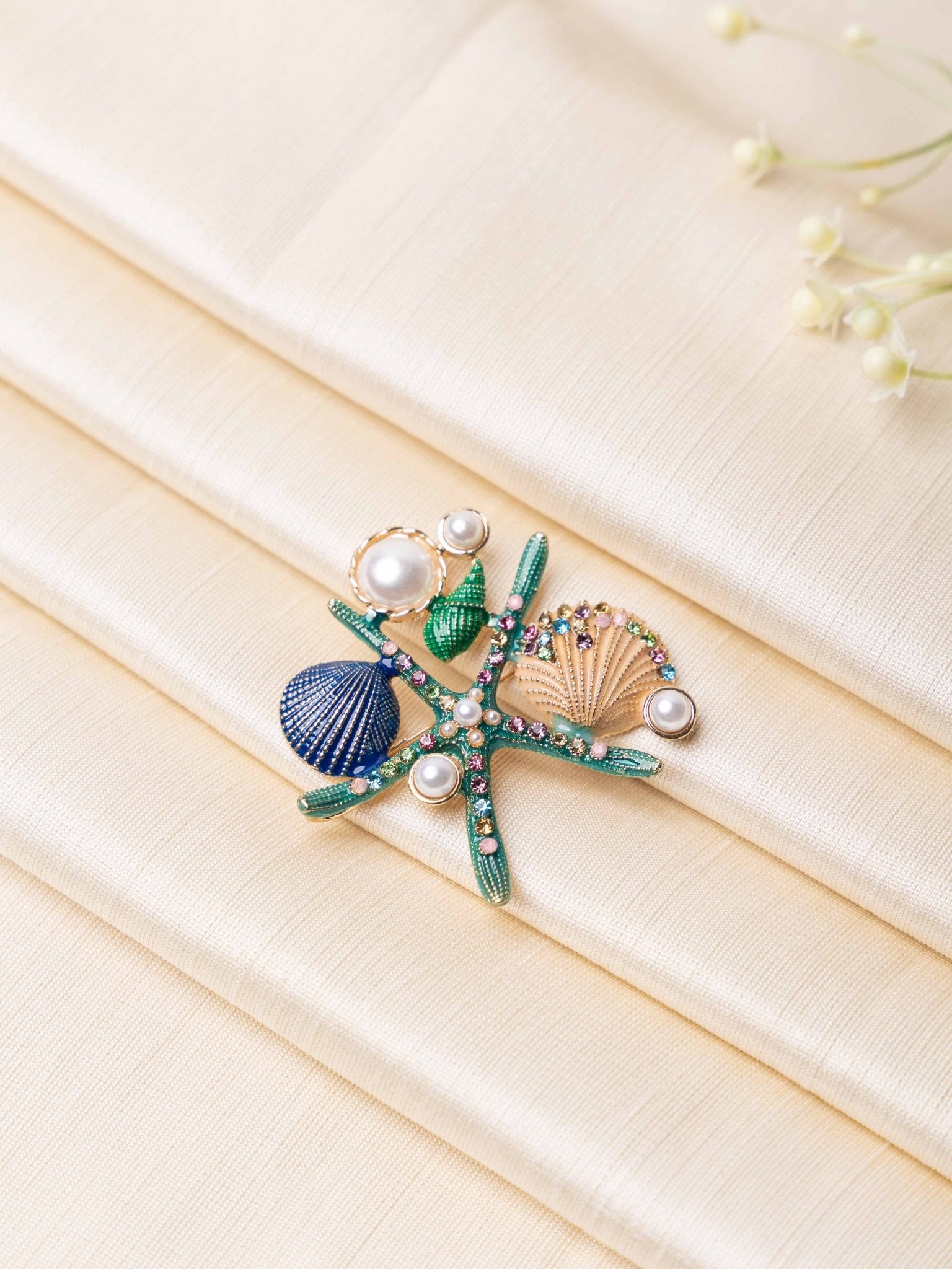 Oceanic Seashell Brooch